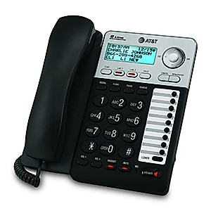 AT&T ML17929 2-Line Corded Telephone, Black