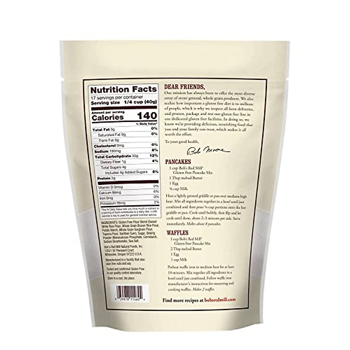 Bob's Red Mill Gluten Free Pancake Mix - 22 oz - 2 pk