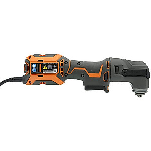 Ridgid R28602 JobMax 4 Amp Corded Multi Tool with Replaceable Heads (Sander Head, Sanding Pads, Crescent Saw and 1 1/8“ Wood Cutting Blade Included) (RENEWED)