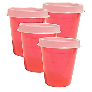 Tupperware Minis Midgets Storage Containers Set of 4 in Red
