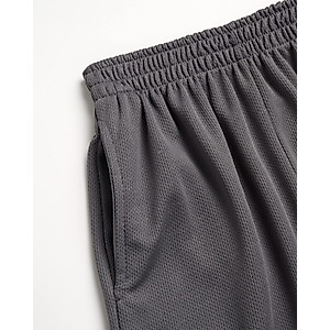 Mad Game Boys' 5 Pack Shorts Mesh Active Performance Basketball Shorts with Pockets (Size: 8-18), Size 16-18, Black/Charcoal/Red/Royal/Navy