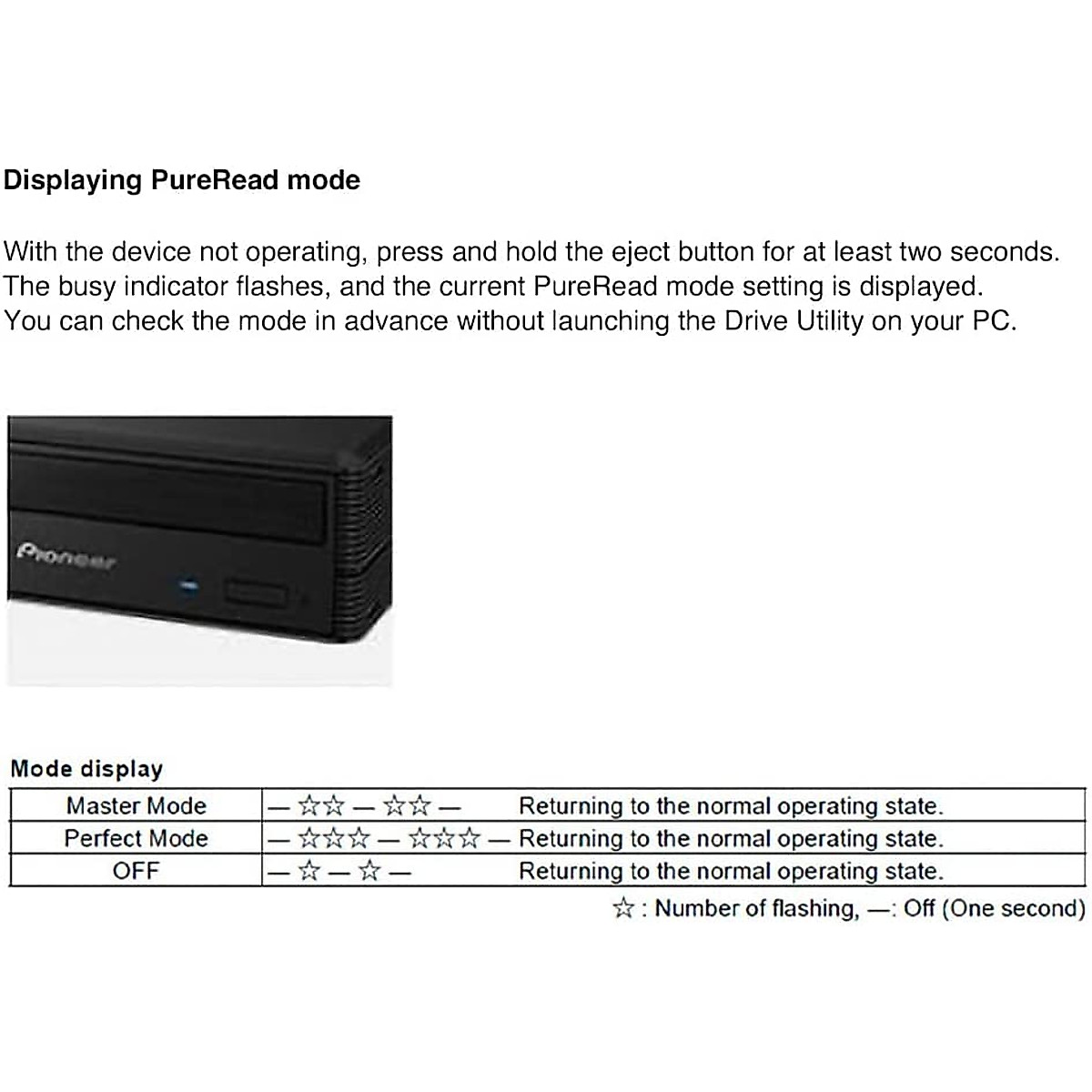 PIONEER External Blu-ray Drive BDR-X13UBK High Reliability & 16x BD-R Writing Speed USB 3.2 Gen1 / 2.0 BD/DVD/CD Writer with PureRead 3+ and M-DISC Support