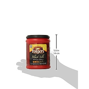 Folgers Black Silk Dark Roast Ground Coffee, 10.3 Ounces