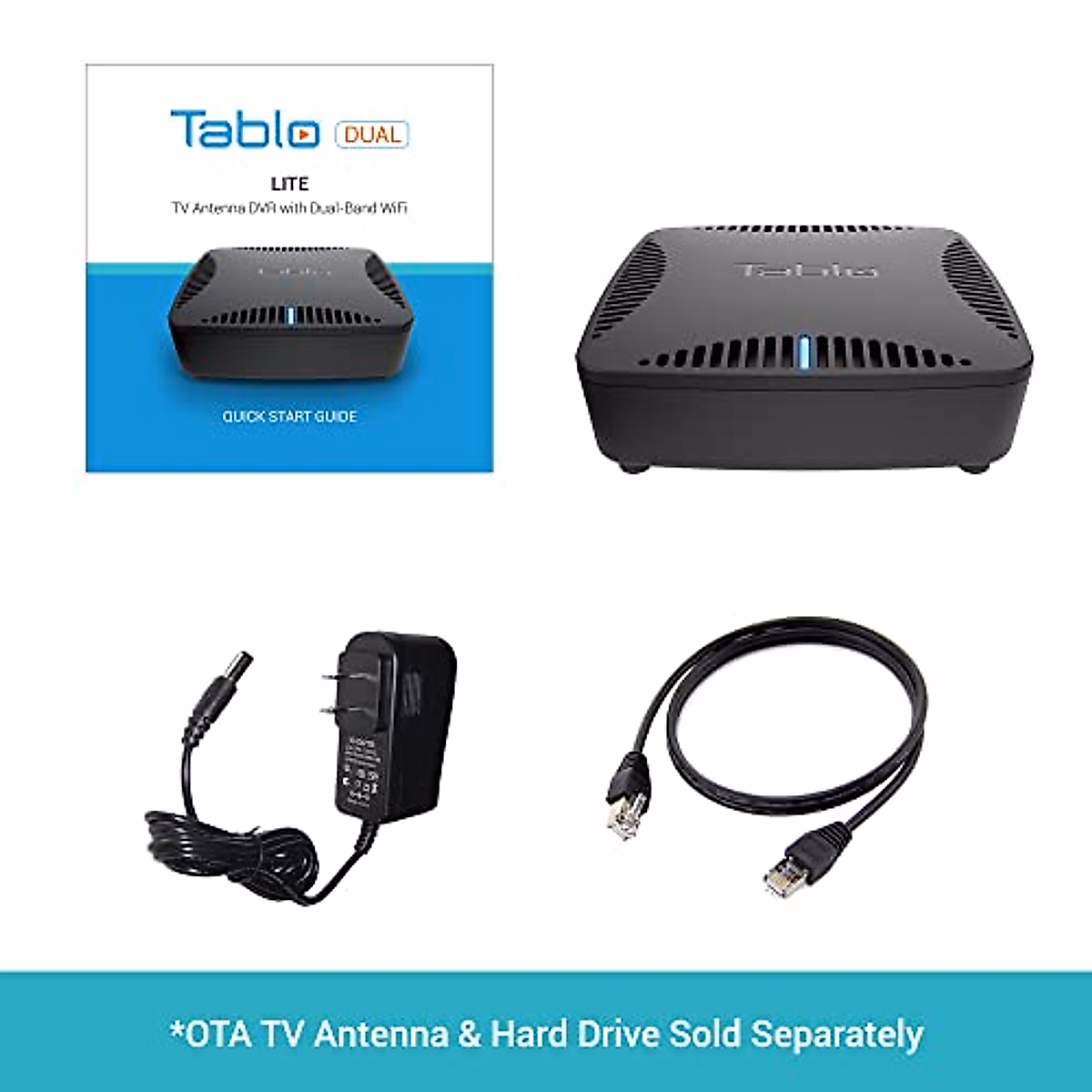 Tablo Dual LITE [TDNS2B-02-CN] Over-The-Air [OTA] Digital Video Recorder [DVR] - with WiFi, Live TV Streaming, Black