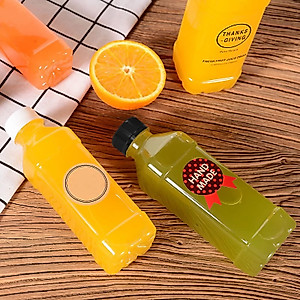 WUWEOT 30 Pack Plastic Juice Bottle, 12 Oz Clear Empty Milk Bottles, Reusable Bulk Beverage Containers with Tamper Evident Caps Lids