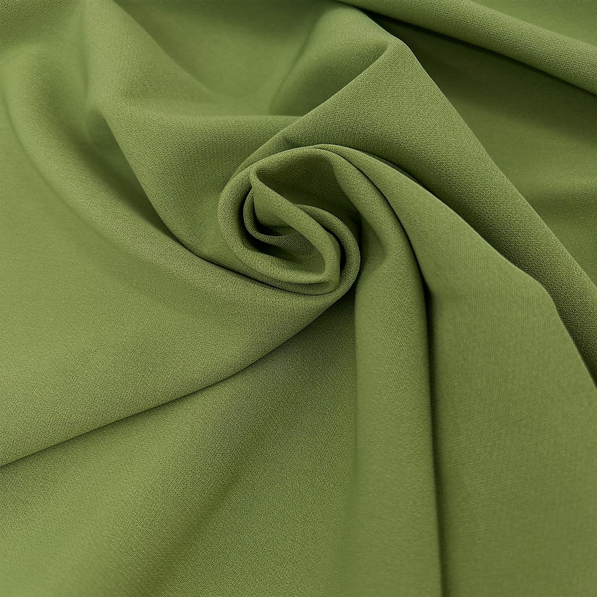 Texco Inc Solid Color Polyester Spandex 4-Way Twill Stretch Work Clothes, Formal Wear, and DIY Projects/Apparel Fabric, Green Moss 3 Yards