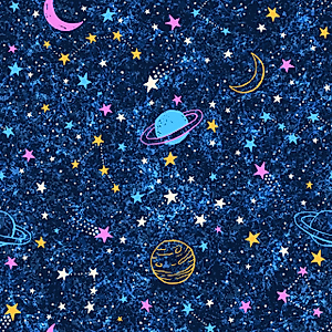 Sky Star Starry Night Peel and Stick Wallpaper for Kids Boys Girls Nursery Room Wall Decor Ceiling Contact Paper Galaxy Mural 17.7X117 Inches