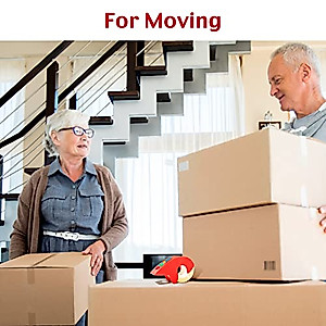 Clear Packing Tape-3 Packs Heavy Duty Packing Tape for Moving Boxes-Noiseless Moving Tape with Dispenser Strong Adhesive Packaging Tape Releases Smoothly Quietly-1.96 Inch X 27 Yards