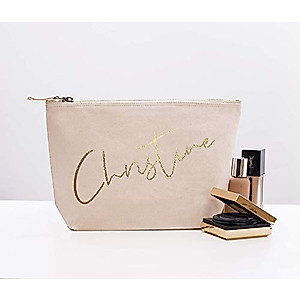 Bridesmaids Makeup Bags Bridesmaids Gift Idea Bridal Party Cosmetic Bags Gifts Maid of Honor Bags Bridesmaid Canvas Personalized Makeup Bags