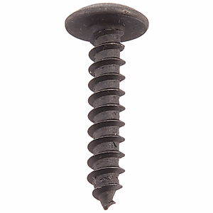 Small Parts 1016APTB Steel Sheet Metal Screw, Black Oxide Finish, Truss Head, Phillips Drive, Type A, #10-12 Thread Size, 1" Length (Pack of 100)