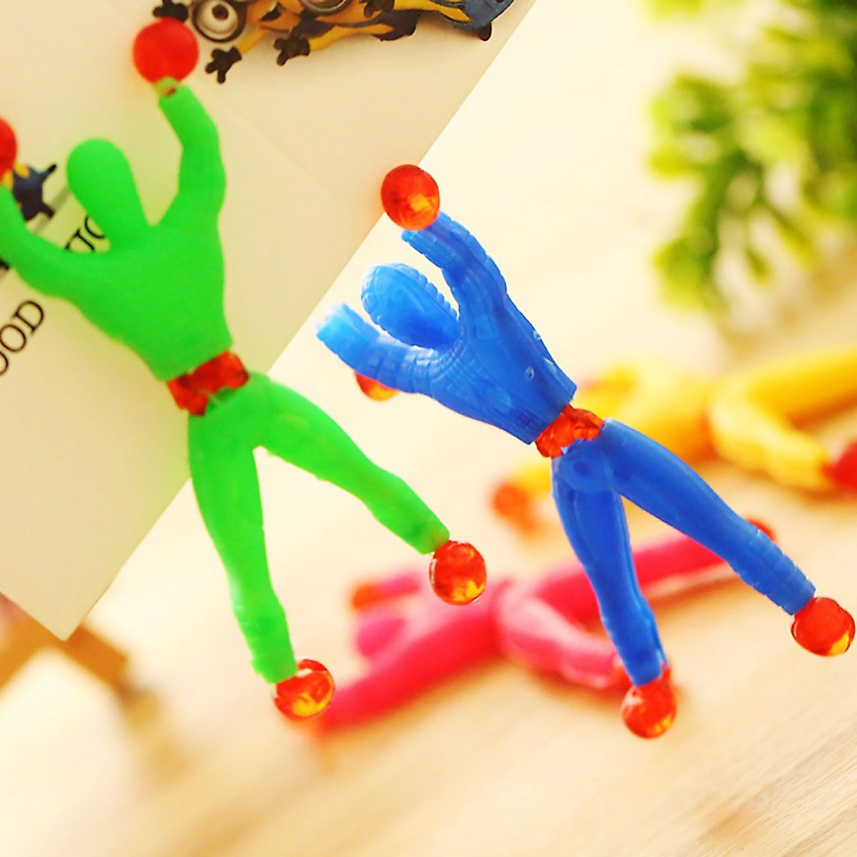 JOHOUSE Sticky Man, 24PCS Sticky Wall Climber Rolling Men Stocking Stuffers, Window Crawlers Party Favors for Kids Classroom Prize, Toys for Sensory Kids