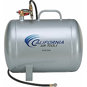 California Air Tools CAT-AUX10A Lightweight Portable Aluminum Air Tank, 10 Gallon, Silver