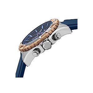 Invicta Men's Aviator Stainless Steel Quartz Watch with Silicone Strap, Blue, 26 (Model: 22523)