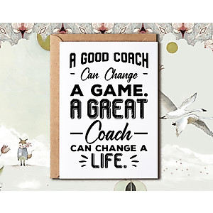 NTVShop Teacher Appreciation Gift Card - Thanks Great Coach - Thank You For Helping Me - Card From Student