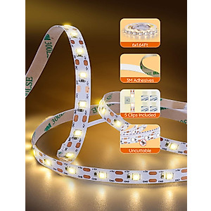 Govee Under Cabinet Lights, Motion Sensor LED Light Strip with Memory Function, 4pcs Adjustable Brightness and 3000K Warm White Closet Lights for Cabinet, Counter, Kitchen, Bedroom