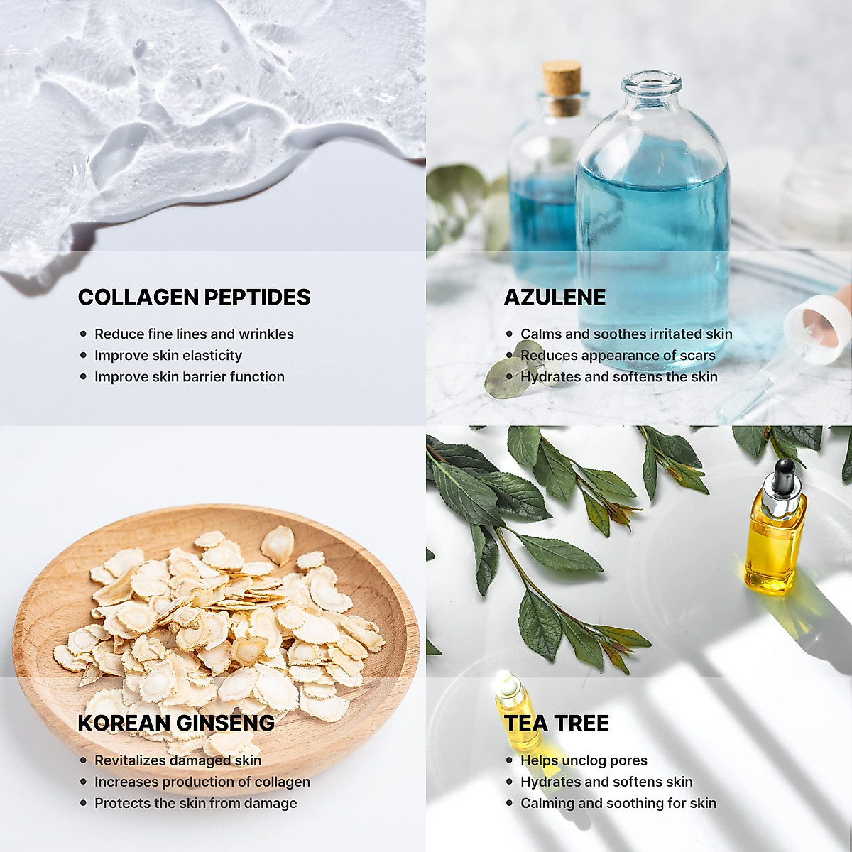 GODESAN Hydrogel Face Mask Pack 5pcs - Rich Collagen, Deep Moisture, Ginseng, Tea Tree, Hyaluronic, Overnight Mask, All skin type