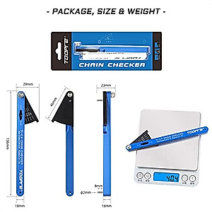 KIEVODE Bike Chain Checker Tool for All Bike Chains, Including Shimano, Sram, KMC, Campagnolo and More - Chain Wear Indicator for All Speed Chains and Ideal for Road, Mountain Bicycle Maintenance