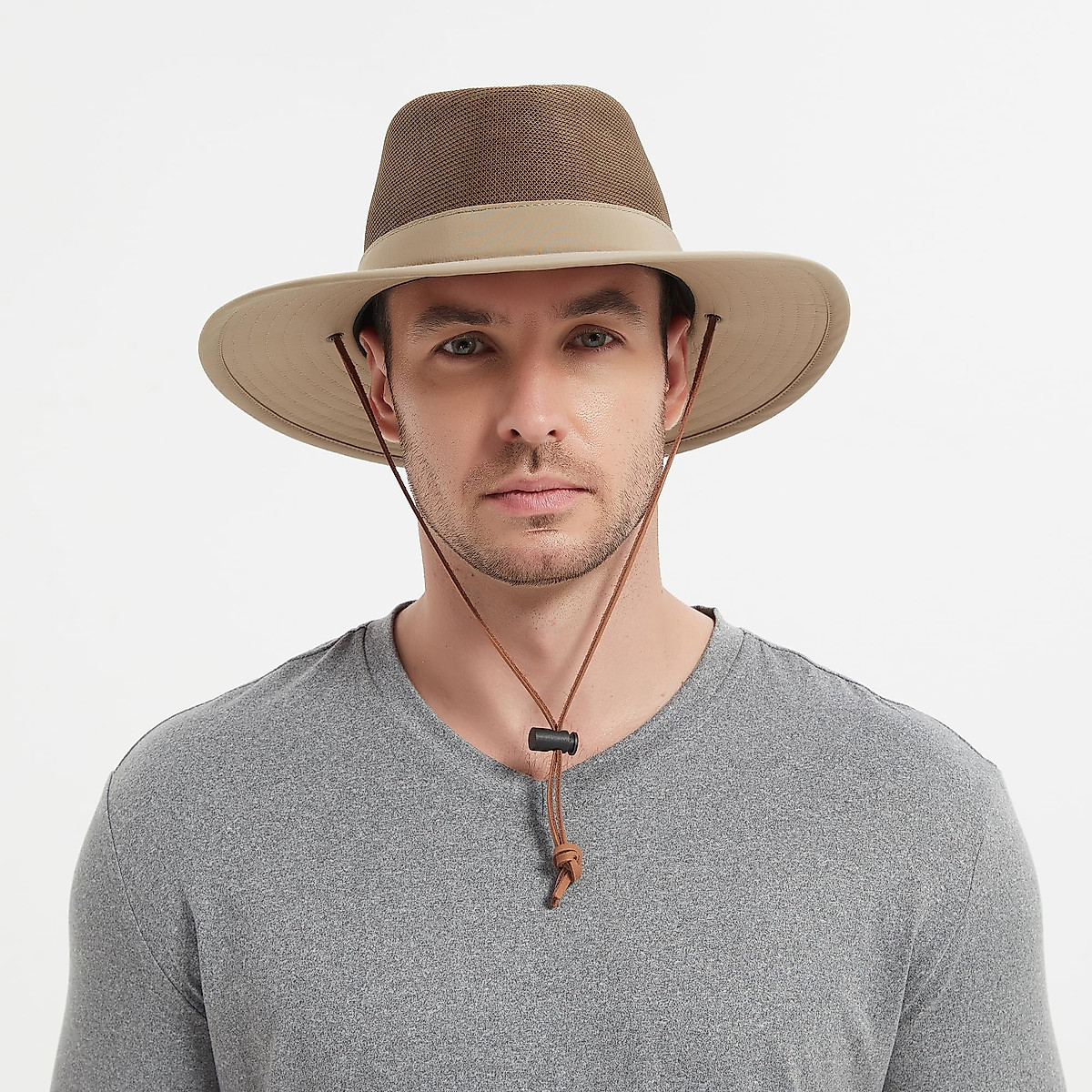 KANUT SPORTS Bouie Safari Sun Hat - UPF 50+, Water-Repellent Wide Brim Bucket Hat for Hiking, Fishing Putty