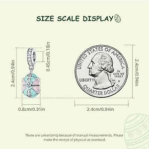 Easter Egg Pendant Charm 925 Sterling Silver Charm Fits For Pandora Bracelet Necklace, BSC779