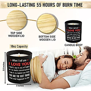 Anniversary Wedding Gifts for Men, Women, Boyfriend, Girlfriend, Husband, Wife, Valentine's Day, Birthday, Christmas Couple Gifts for Him, Her, Candle Gift, Vanilla, Lavender Scented Candle 10oz