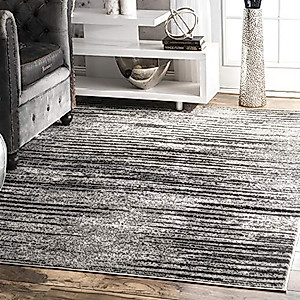 nuLOOM Elsa Faded Area Rug, 9' x 12', Grey