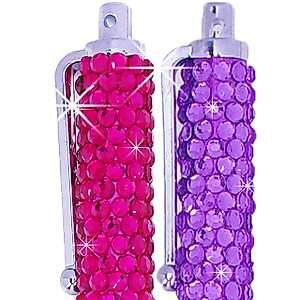 Eco-Fused Universal Bling Stylus Pens - 2 Long Gem Covered Stylus Pens - for All Capacitive Touchscreen Devices - iPad, iPhone, Samsung Phones, All Android Phones, Tablets and More