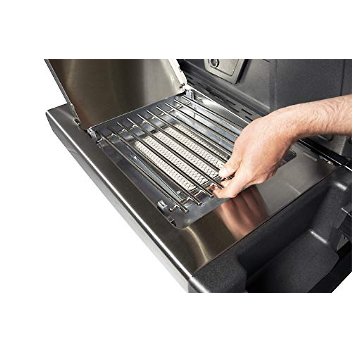 Broil King 18674 Propane Infrared Side Burner Kit, Black, Silver