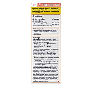 Motrin Children's Oral Suspension Medicine for Kids, 100mg Ibuprofen, Berry Flavored, 4 fl. oz