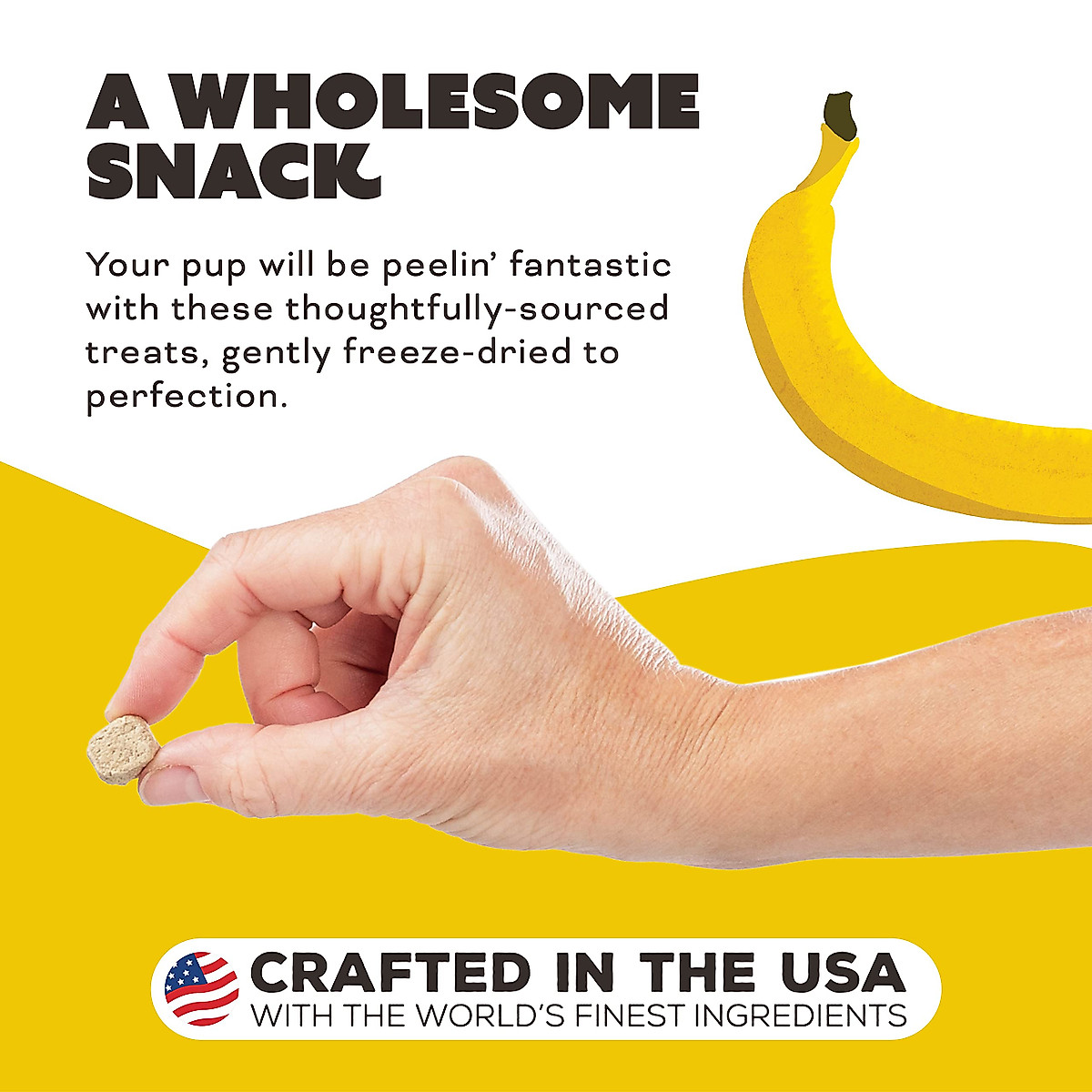 Primal Freeze Dried Dog Treats; Chicken & Banana Dog Treats with Goat Milk for Dogs, Peelin' Fantastic, Grain Free Training Treats for Dogs with Probiotics, 2 oz