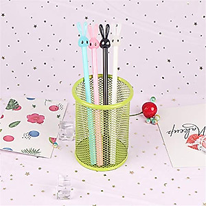 Fluent Writting Pen, 12 Pcs 0.5 mm Black Ink Rabbit Ear Shape Rolling Ball Cute Gel Ink Pen for Student and School Office Supplies (Rabbit Ear)