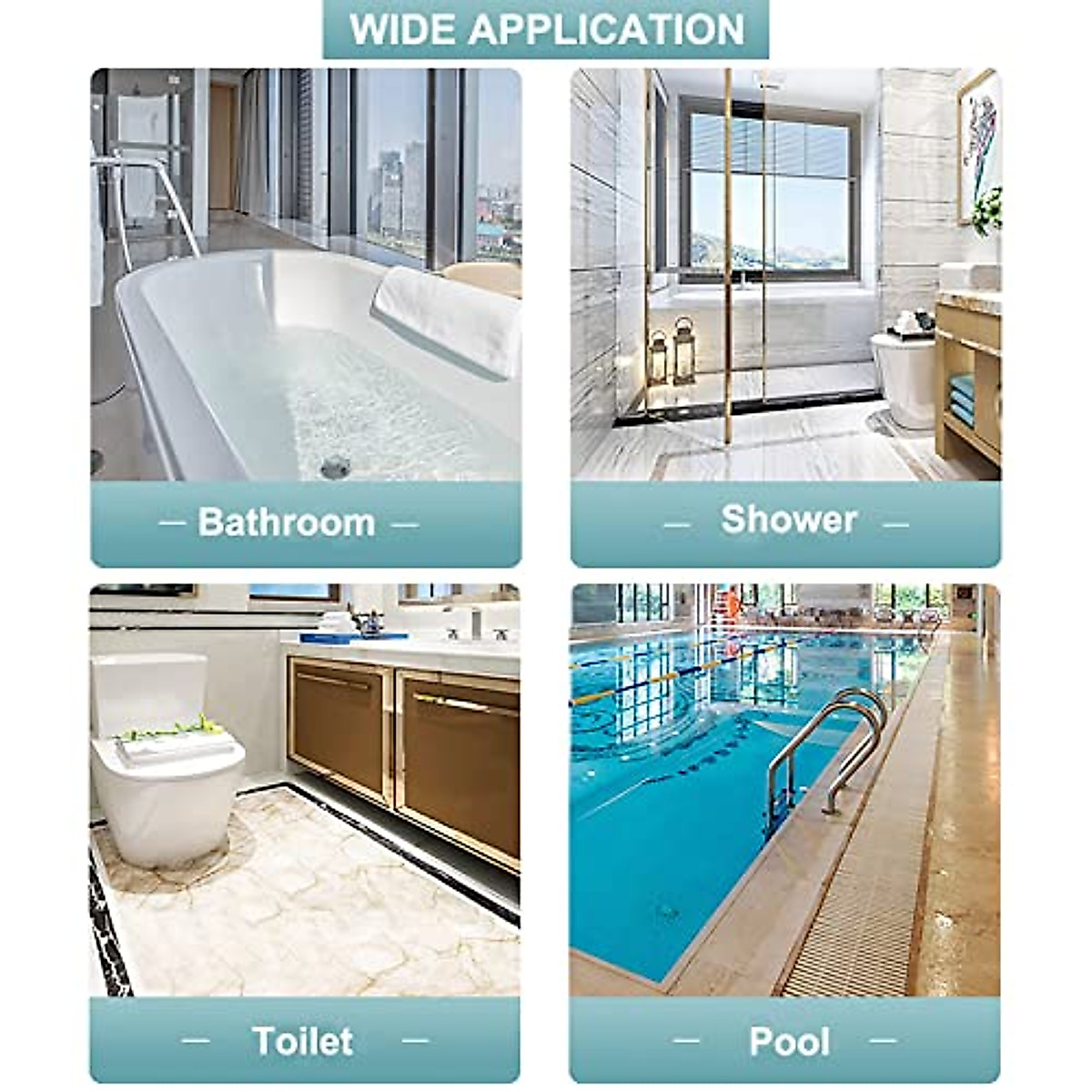 12 Pack 11.8" x 11.8" Interlocking Floor Tiles with Drain Holes Soft PVC Non Slip Shower Floor Mat Modular Interlocking Cushion Mat for Drain, Pool, Patio, Balcony, Kennel, Poultry, Floor Grid, Blue