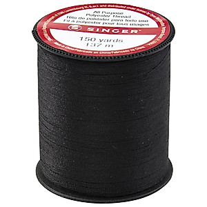 SINGER60110All Purpose Polyester Thread, 150 yards, Black