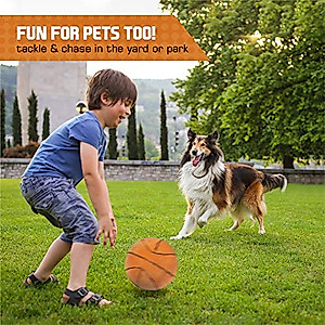 Plush Basketball | Fluffy Stuffed Basketball Plush Toy | Soft Stuffed Basketball Plush | Basketball Plush Toys | Gift for Toddler Boys | 8” Diameter