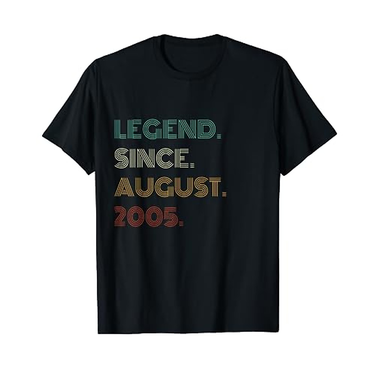 18 Years Old Legend Since August 2005 18th Birthday T-Shirt