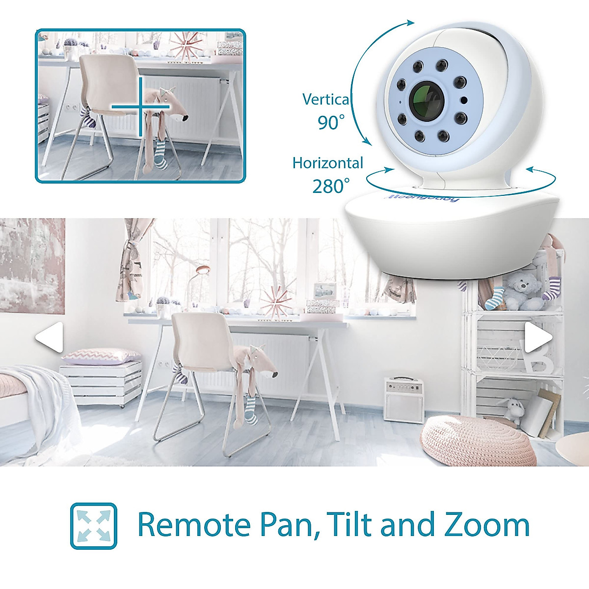 Moonybaby QuadView 50 & 60 Add-on Camera, Only for Handheld Monitor's S/N Number Start with 13
