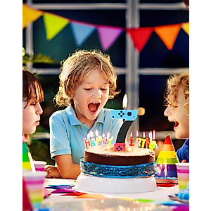 iNINGER Level Birthday Candles,Level 8 Number Birthday Cake Candles,8th boy Birthday Party Decor,Game Controller Gamepad Birthday Candles,Video Game Controller Themed Kids Boy Bday Party Supplies