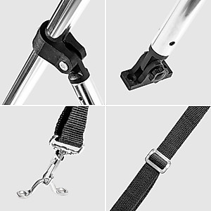 AA Products 3 Bow Bimini Top Cover Sun Shade Boat Canopy Waterproof Includes Storage Boot with Aluminum Frame, 46" Height with Rear Support Poles, 6'L x 46" H x 73"-78" W, Sand