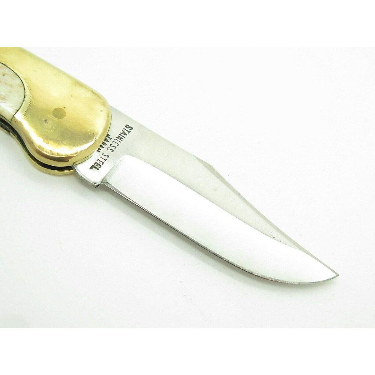 Olsen OK 162 Lil Brassy Seizo Imai Seki Japan Folding Lockback Pocket Knife Vintage Old Stock