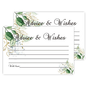 FARHTINANFX 50 Advice And Wishes For The New Mr And Mrs, Bride And Groom Weddings, Bridal Showers, Marriage Advice Cards(4" x 6")