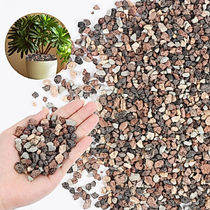 Simetufy 2.2lb Lava Rock Pebbles, 1/5 Inch Decorative Pea Gravel for Plants, Terrarium Rocks for Pots Indoor, Cactus, Top-Dressing Volcanic Rocks, Drainage Rocks for Potted Plants