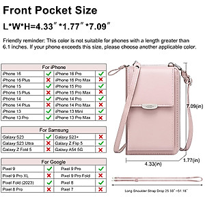 KUKOO Small Crossbody Bag Cell Phone Purse Wallet with Credit Card Slots for Women