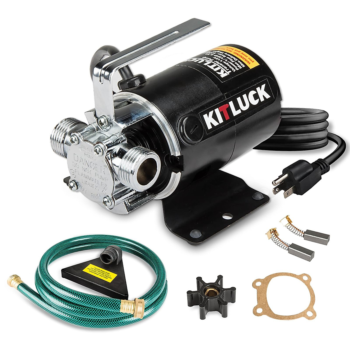 Water Transfer Pump, 115V 1/10HP 330GPH Utility Water Pump Electric With 6ft Suction Hose Kit, Portable Small Water Pump For Pool Draining, Removing Water From Rain Barrel, Aquariums, etc.