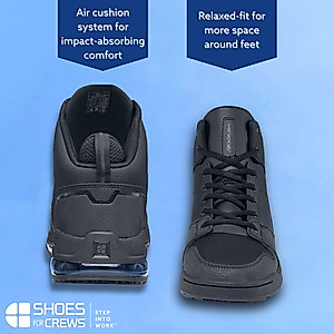 Shoes for Crews Tigon, Men's Slip Resistant Food Service Work Sneakers, Black, Size 8.5