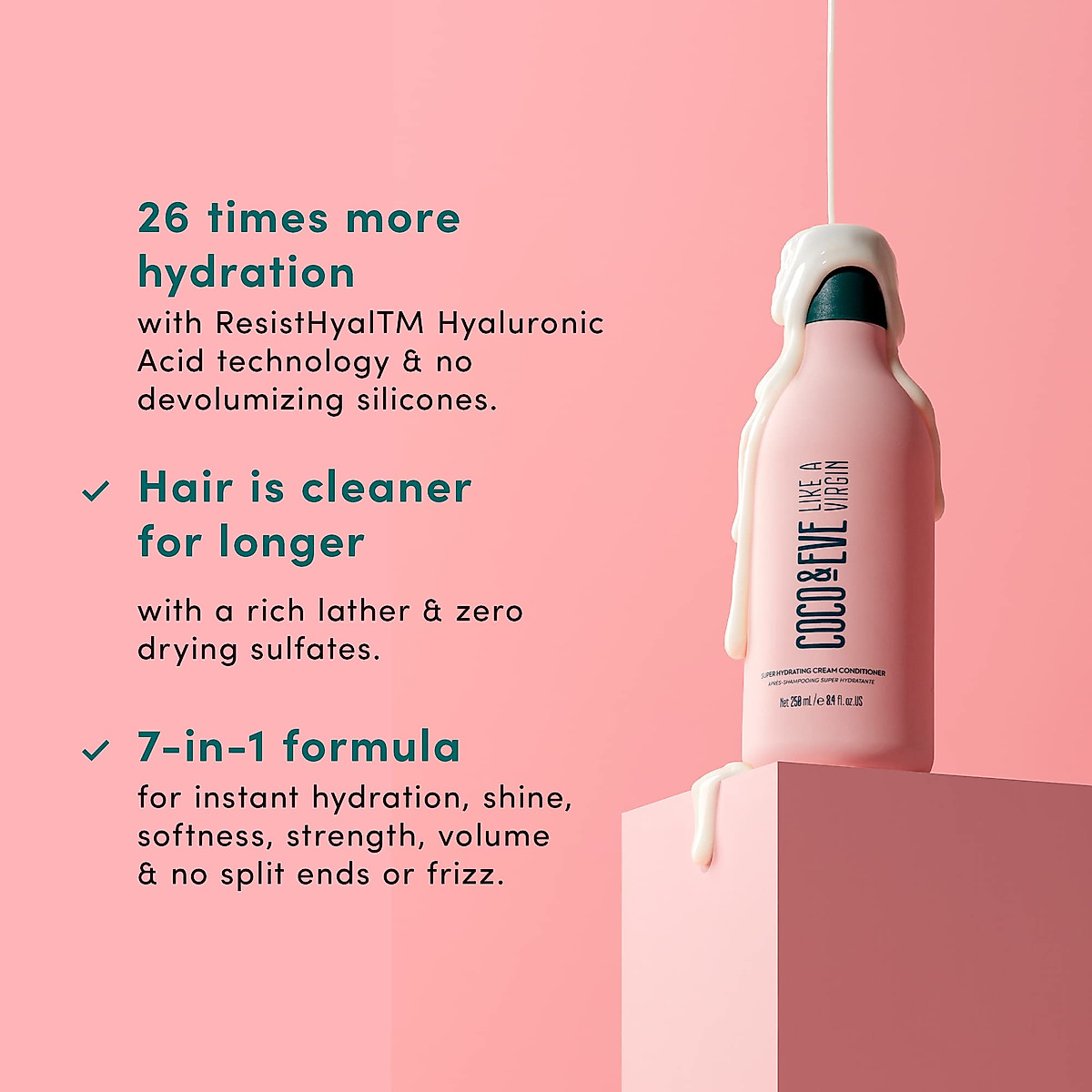 Coco & Eve Like A Virgin Super Hydrating Conditioner. Sulfate-free with Argan oil, Coconut. For any Dry, Damaged, Color, and Frizzy hair. (8.4 fl oz)