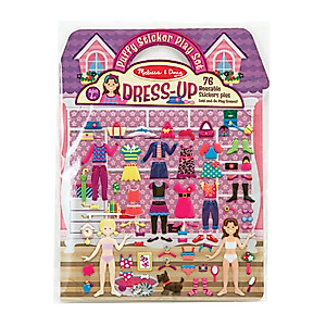 Melissa & Doug Puffy Sticker Activity Book: Dress-Up - 76 Reusable Stickers - FSC Certified