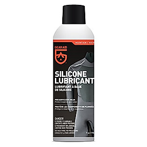 GEAR AID Silicone Lubricant Spray for Neoprene and Rubber Gear, 7 oz, Clear