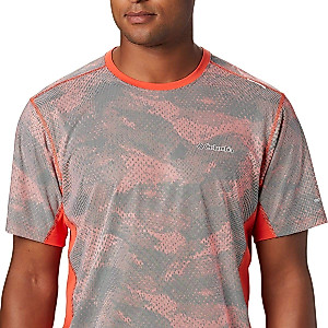 Columbia Men's Solar Chill 2.0 Short Sleeve, Wildfire Mesh Print, XX-Large