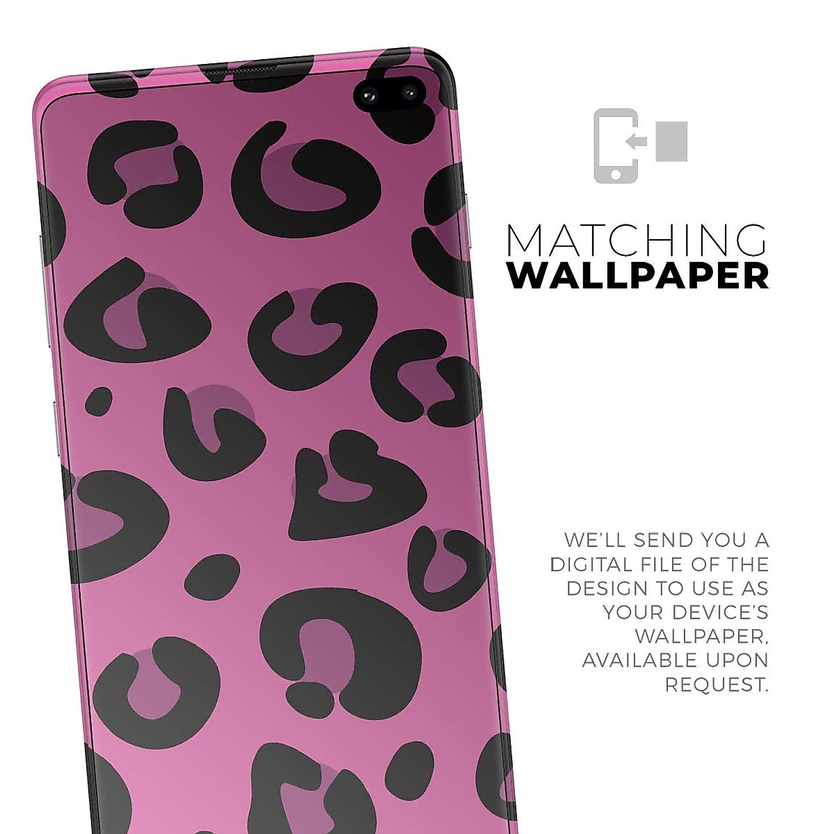 DesignSkinz Pink Vector Cheetah Print Protective Vinyl Decal Wrap Skin Cover Compatible with The Samsung Galaxy S20 (Screen Trim & Back Glass Skin)