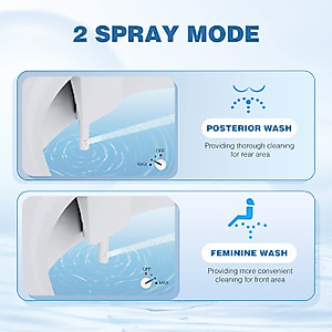 Bidet Attachment for Toilet Warm Water, Non-Electric Bidet Toilet Attachment, Warm Water Bidet with Self-cleaning Dual Nozzle and Adjustable Water Pressure for Sanitary and Feminine Wash