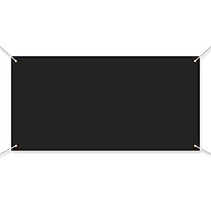 Large Banners and Signs Blank Parade Banner Blank Banner Decoration for Design Your Own Characters and Patterns Indoor Outdoor Display, 2 x 6 Feet (Black)